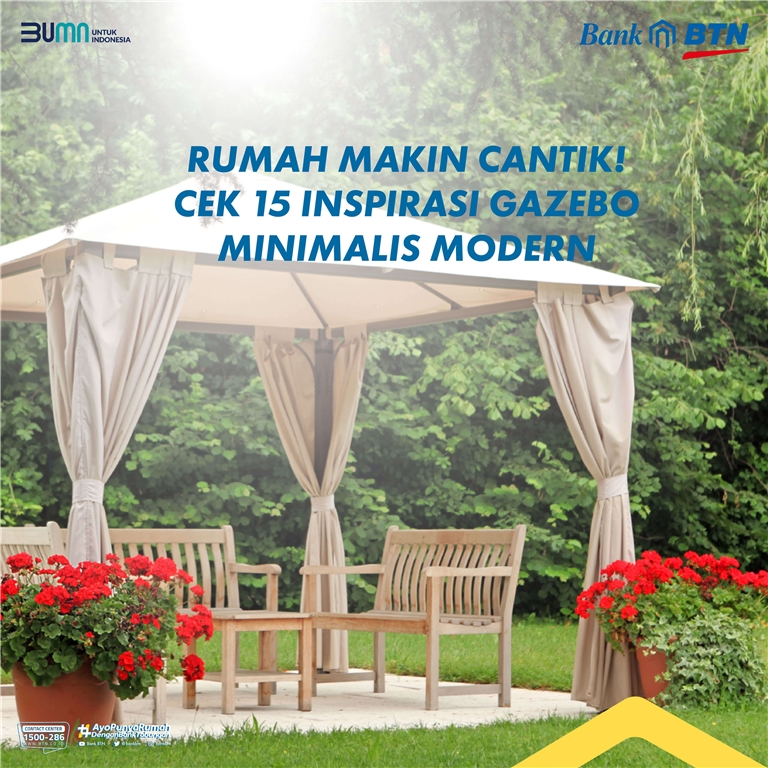 Rumah Makin Cantik! Cek 14 Inspirasi Gazebo Minimalis Modern