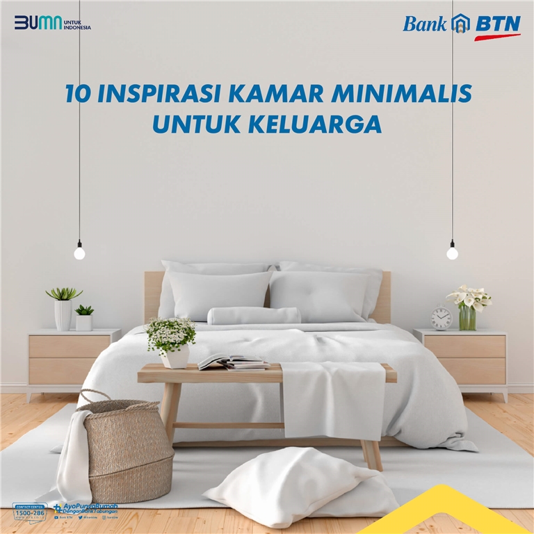 10 Inspirasi Kamar Minimalis untuk Keluarga