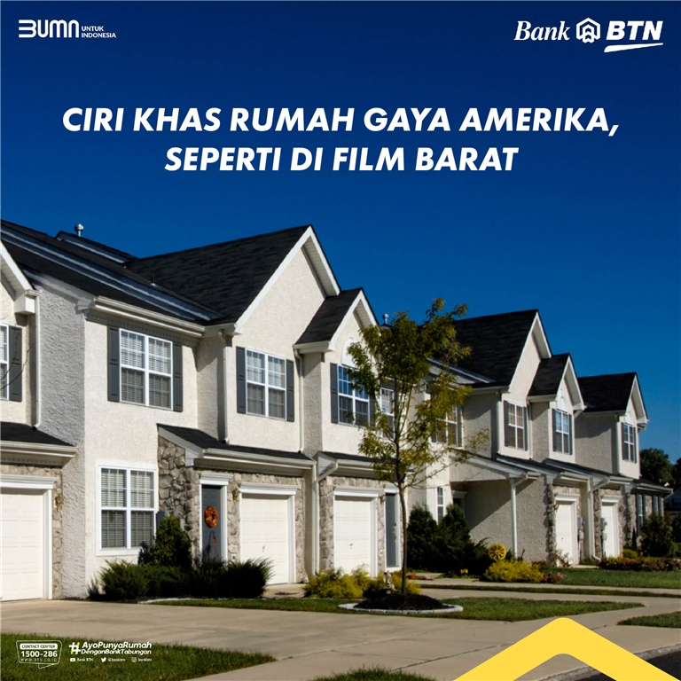 Ciri Khas Rumah Gaya Amerika, Seperti di Film Barat