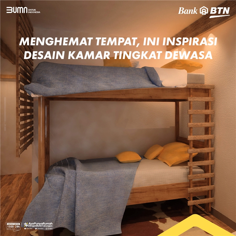 Menghemat Tempat, Ini Inspirasi Desain Kamar Tingkat Dewasa