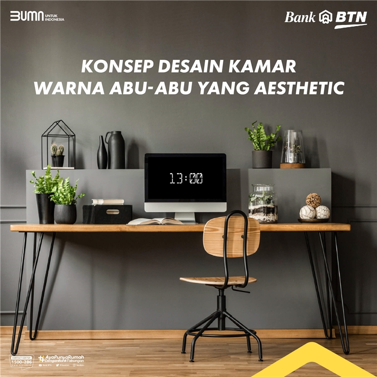Konsep Desain Kamar Aesthetic Abu-Abu untuk Inspirasimu