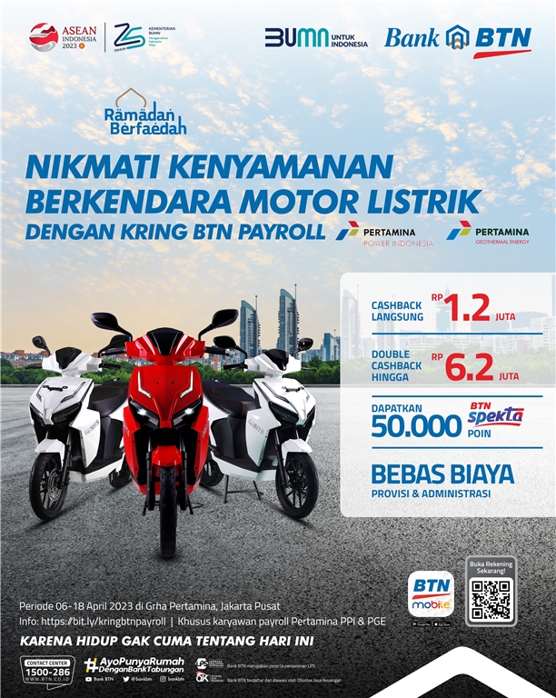 Miliki Motor Listrik dengan Kring BTN Payroll