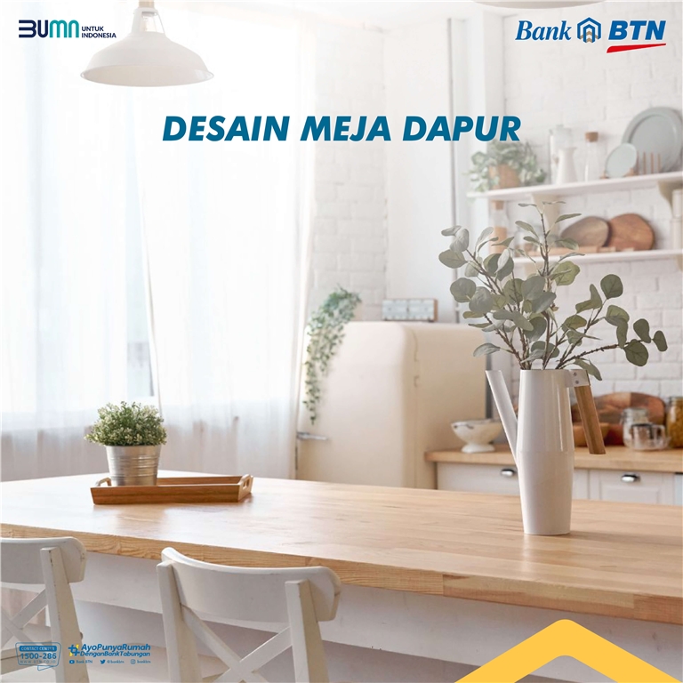 11 Inspirasi Desain Meja Dapur Cantik untuk Dapur Minimalis
