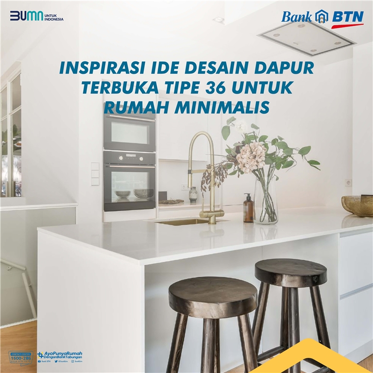 Inspirasi Desain Dapur Terbuka Tipe 36 untuk Rumah Minimalis