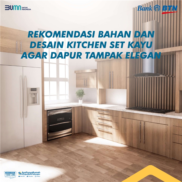 Rekomendasi Kitchen Set Kayu agar Dapur Tampak Elegan