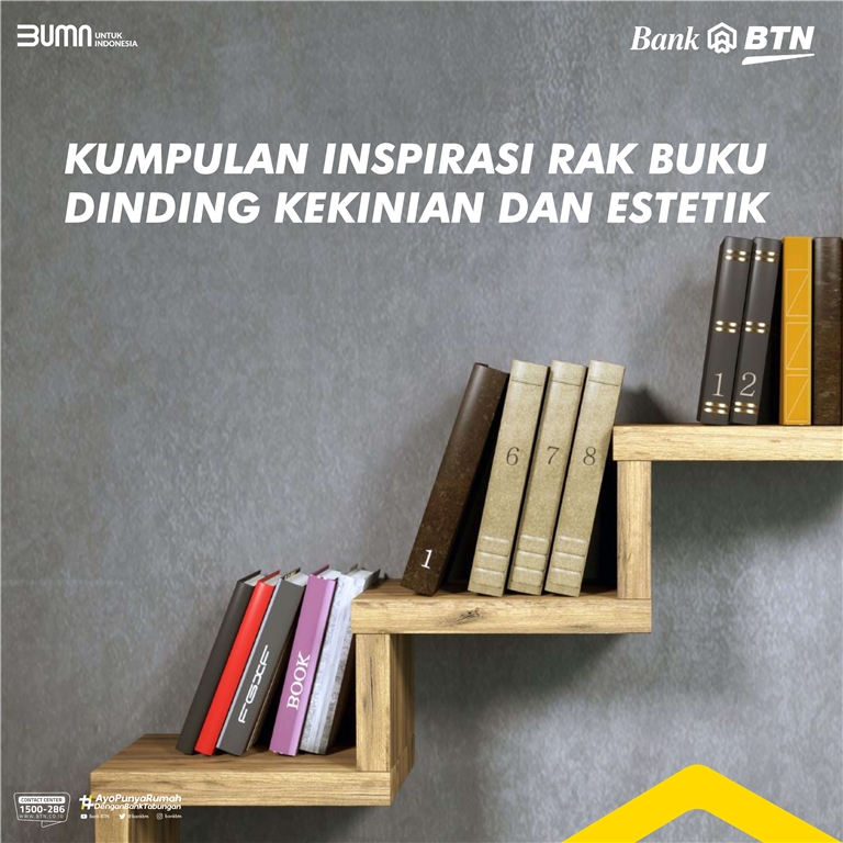 Kumpulan Inspirasi Rak Buku Dinding Kekinian dan Estetik