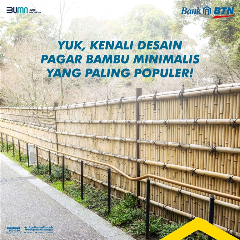 Pagar Taman Dari Bambu