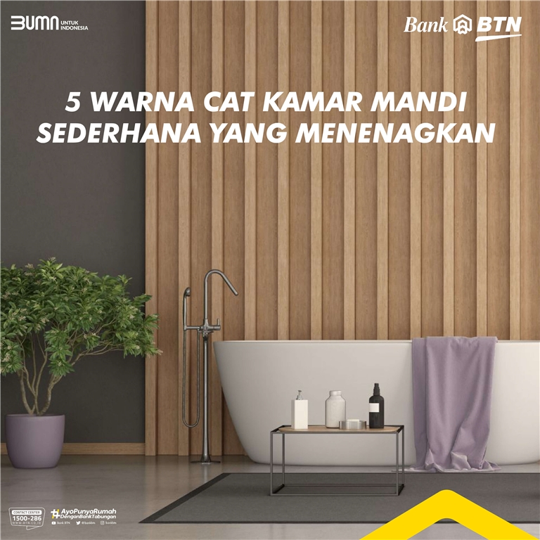 5 Warna Cat Kamar Mandi Sederhana yang Menenangkan