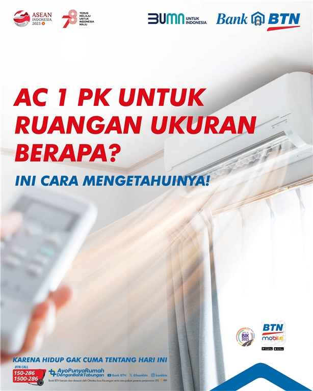 AC 1 PK untuk Ruangan Ukuran Berapa? Ini Cara Mengetahuinya