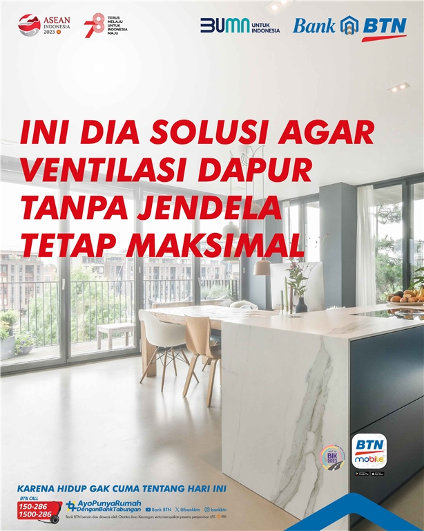 Ini Dia Solusi Agar Ventilasi Dapur Tanpa Jendela Tetap Maksimal