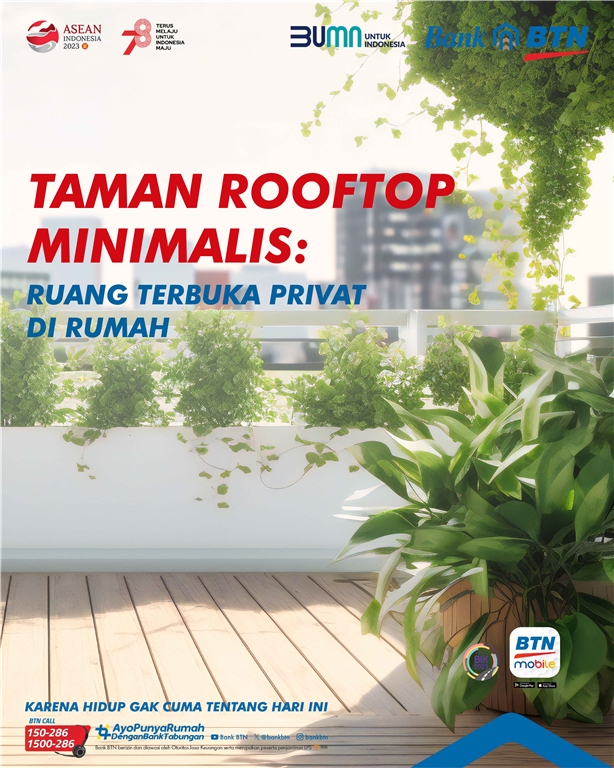 Taman Rooftop Minimalis: Ruang Terbuka Privat di Rumah