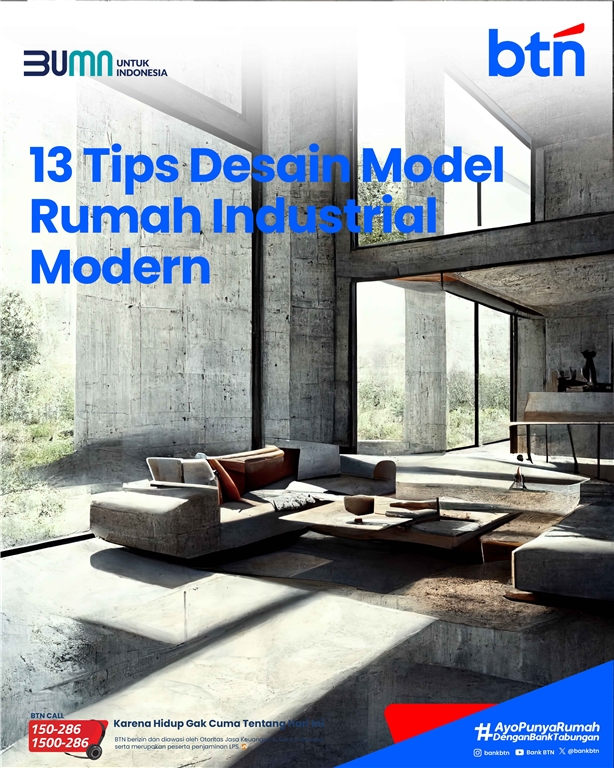 13 Tips Desain Model Rumah Industrial Modern