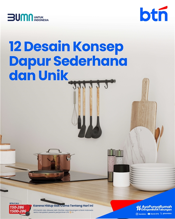 12 Desain Konsep Dapur Sederhana dan Unik