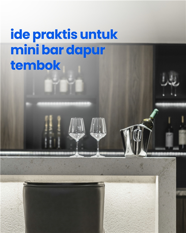 Ide Praktis untuk Mini Bar Dapur Tembok